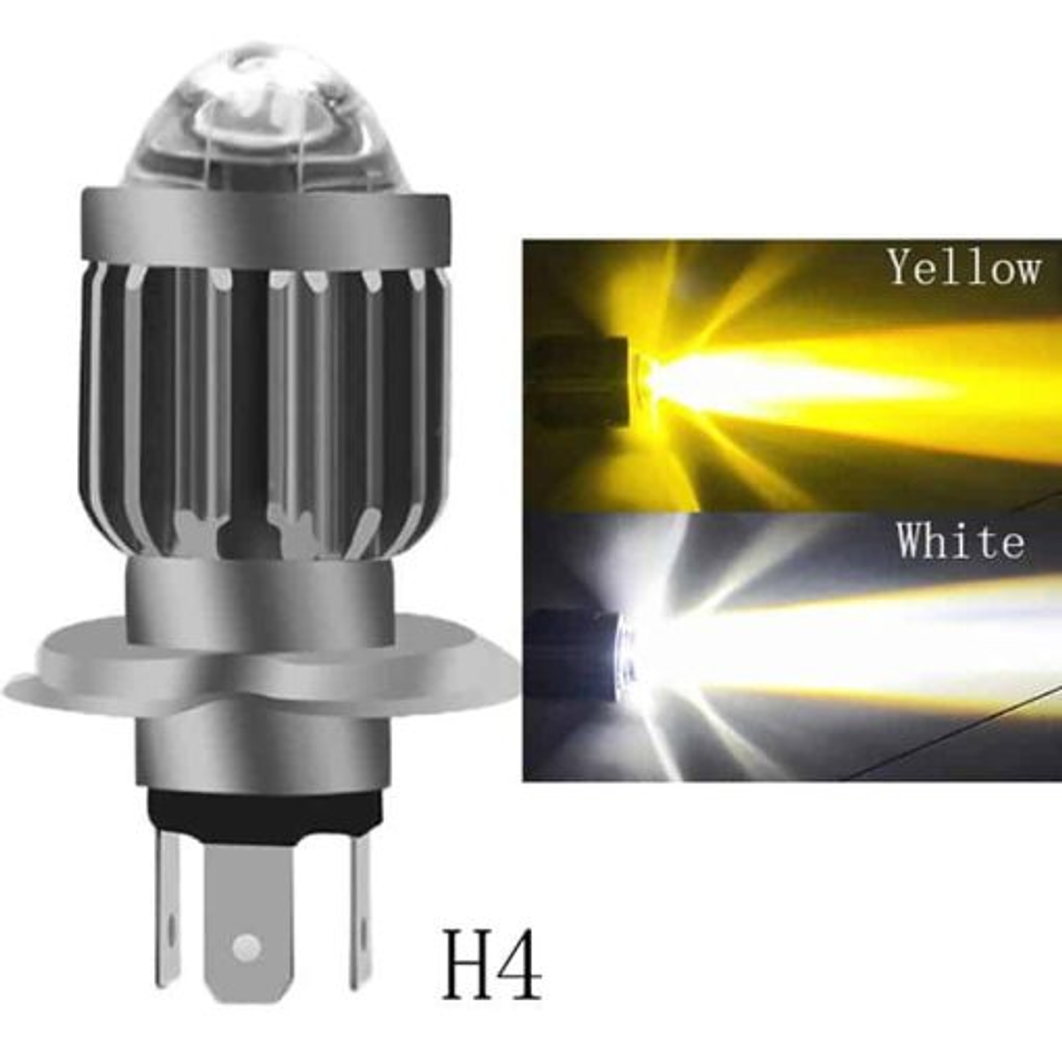 Bombillo Led H4 Dual Lupa (Amarillo – Blanco)