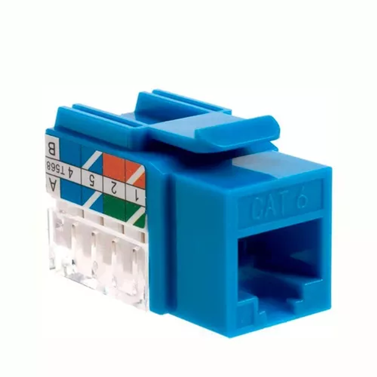 Jack Rj45 Cat 6 Azul Ideal Para Datos
