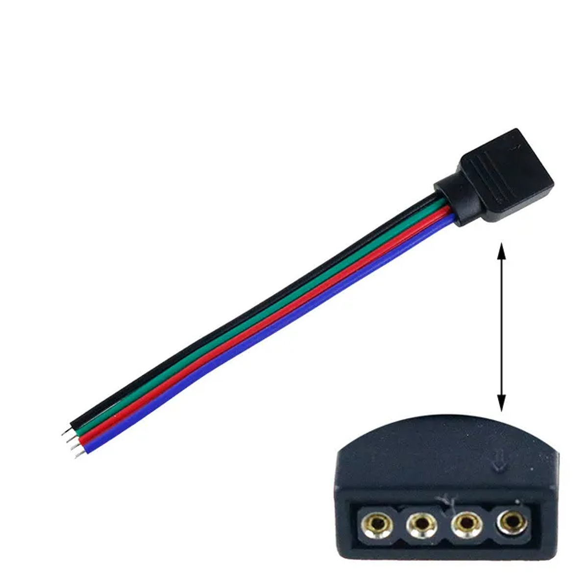 Conector para cinta led Rgb hembra 4