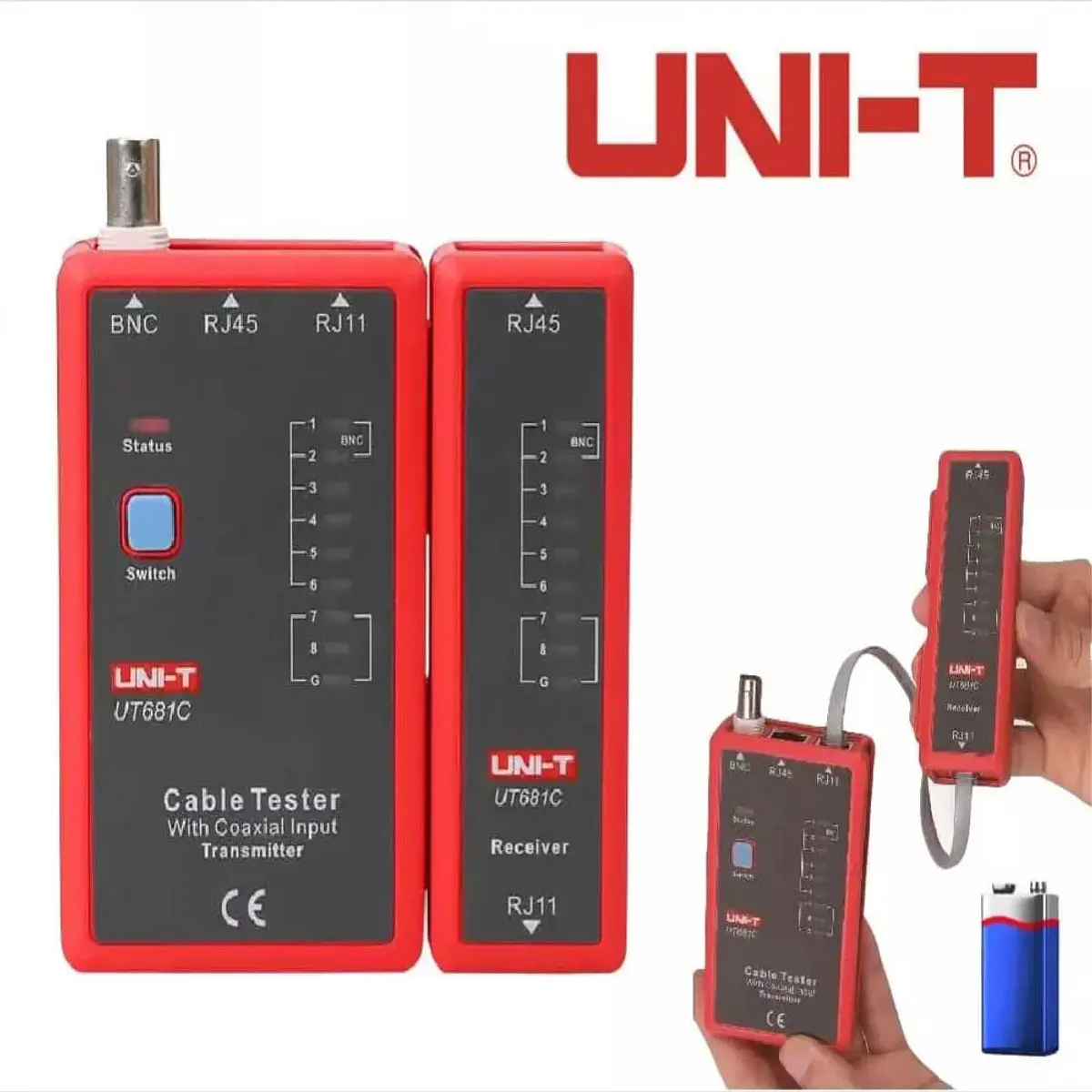 Tester De Red Probador De Cables Rj45 Rj11 Bnc Unit Ut681c