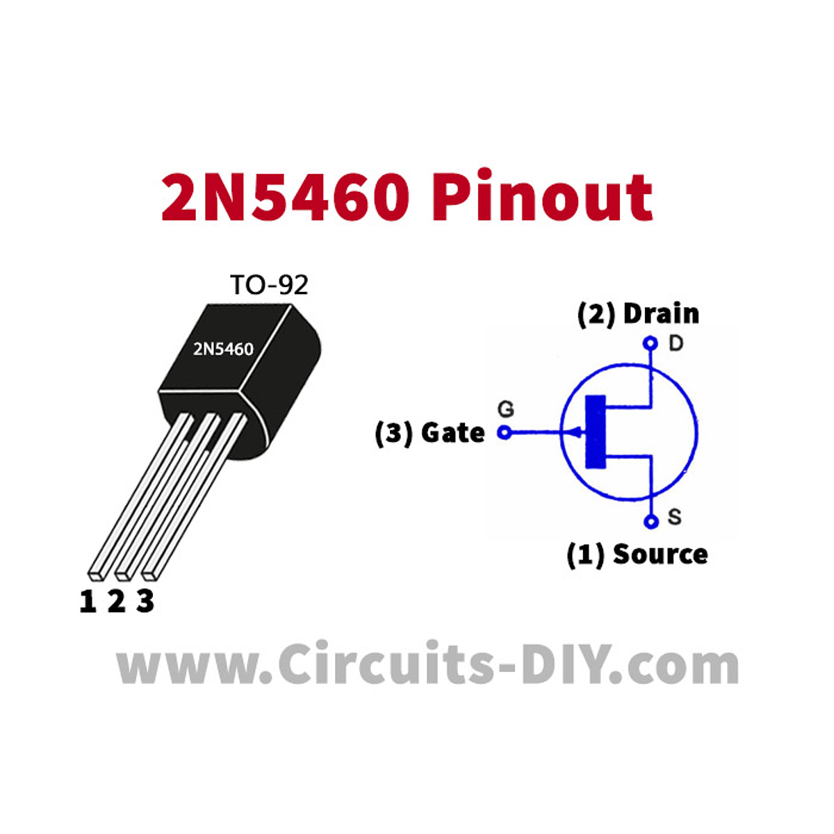 Transistor Jfet Canal P 2N5460 5mA 40V