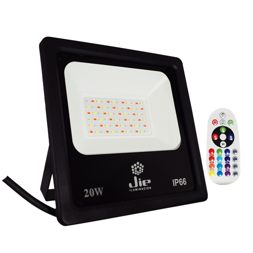 PROYECTOR LED RGB 20W IP66 NEGRO