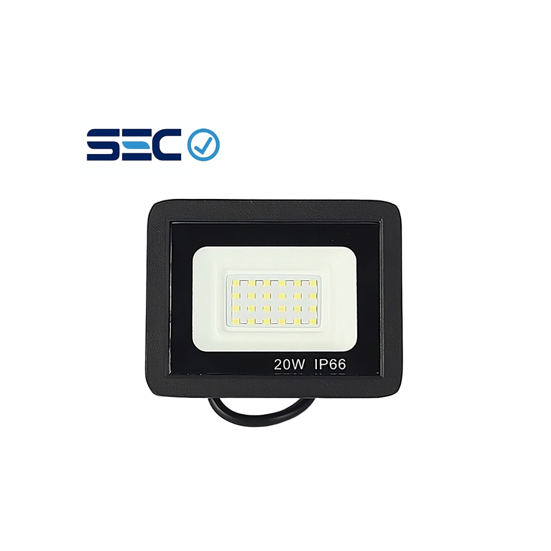 PROYECTOR LED ULTRA SLIM 20W IP66 NEGRO
