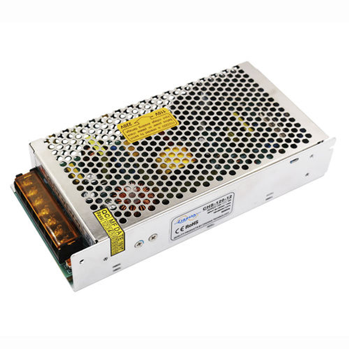 FUENTE DE PODER SWITCHING 120W 12V 10A INTERIOR PERFORADA