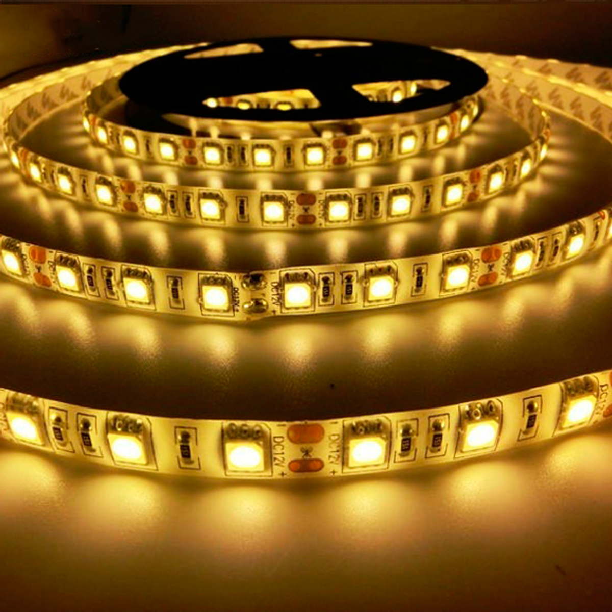 CINTA LED EXTERIOR 14.4W 5050 60LEDs/m 5MT. 12V. LUZ CÁLIDA