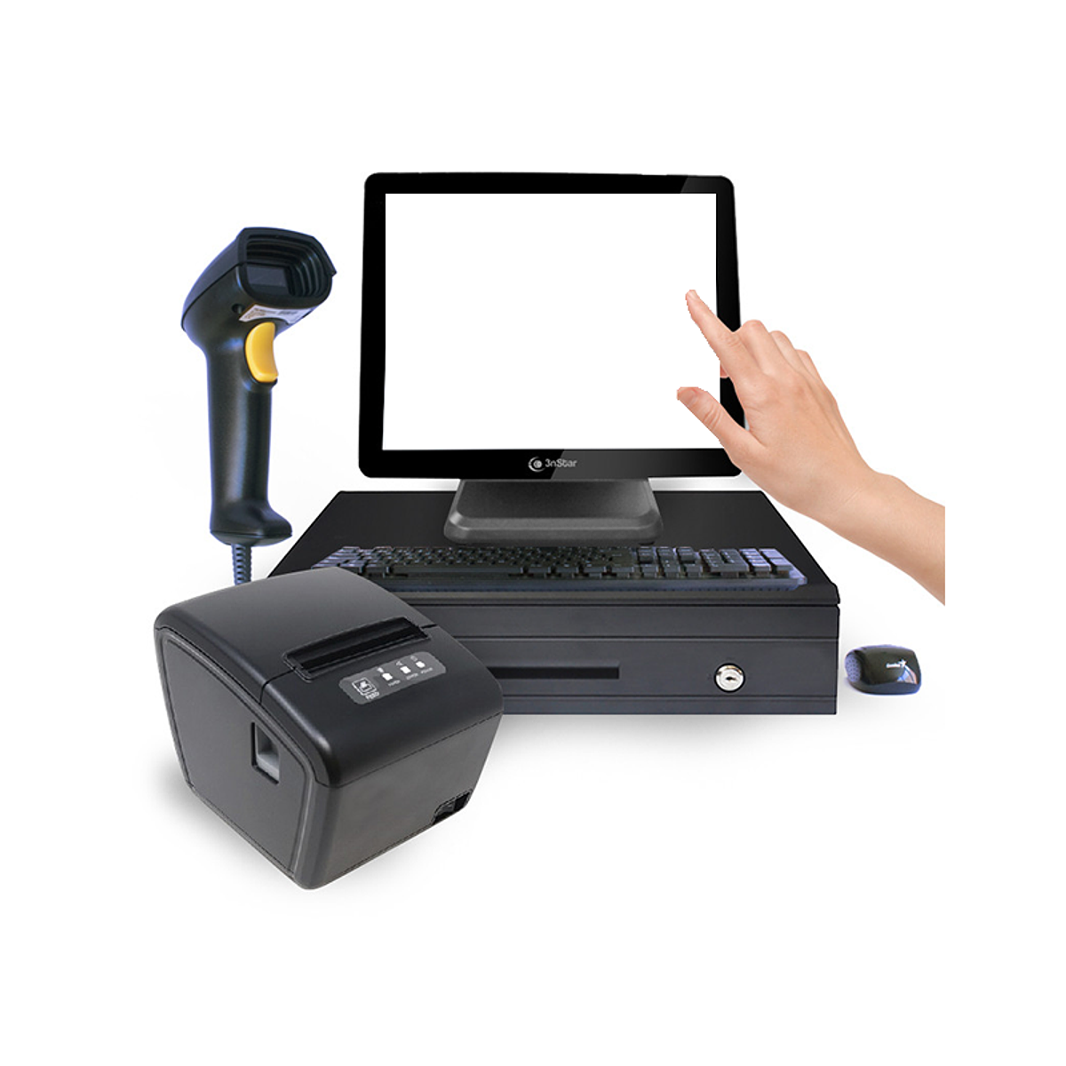 KIT POS ONE TOUCH T2-7000 WIFI+BT +TECLADO Y MOUSE+SCANNER L
