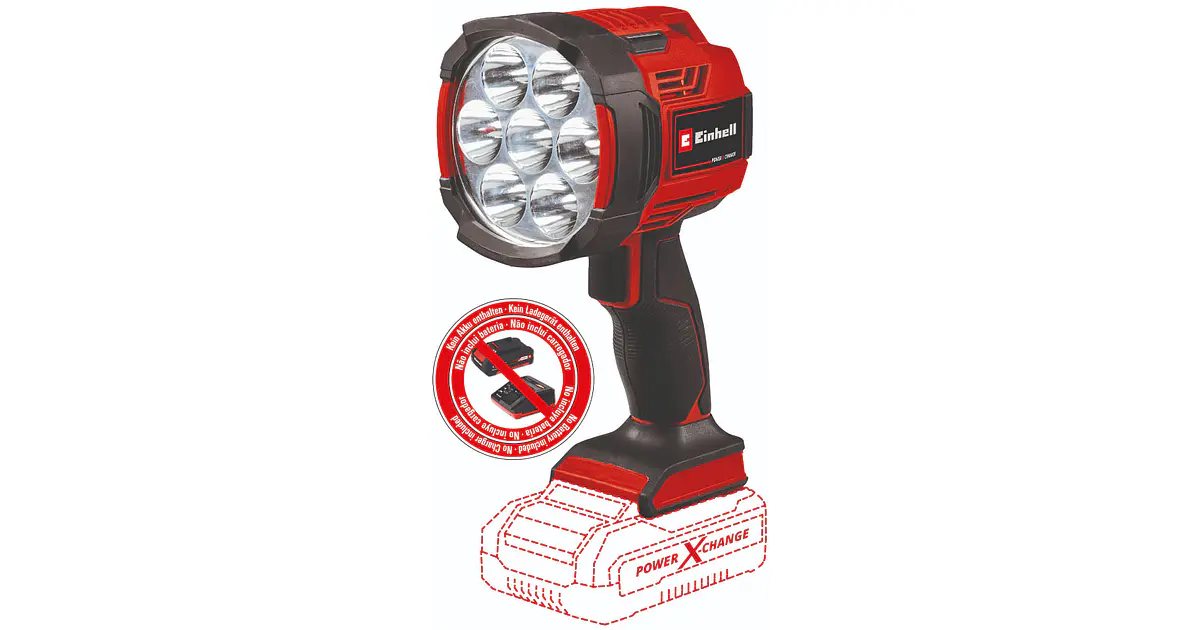 Lámpara LED Einhell 1800 lúmenes, batería de 18V, El Metro