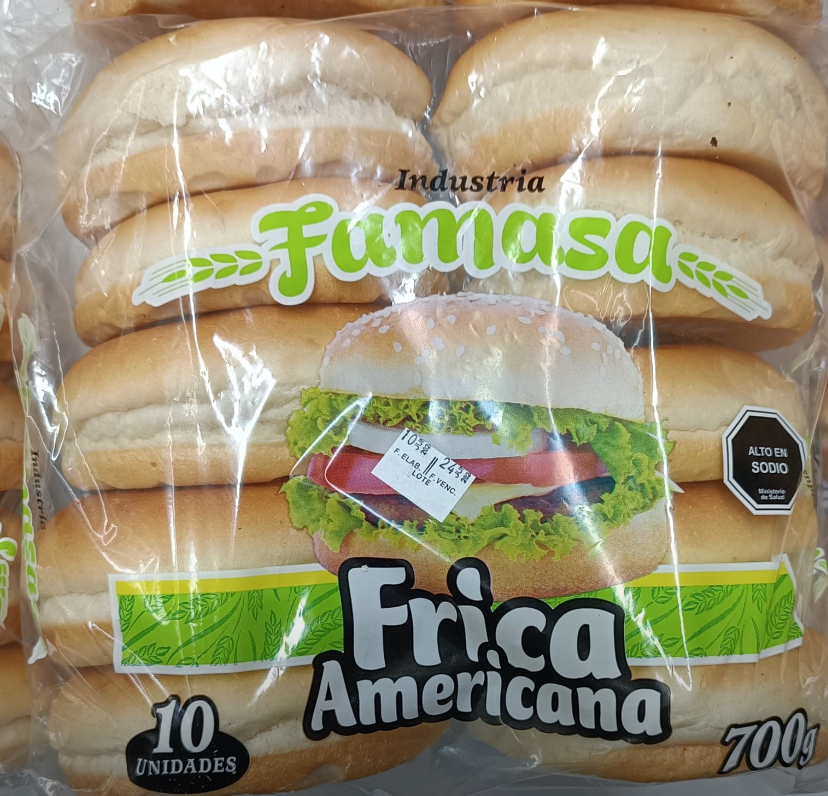 Pan Frica Americana Famasa 700g 10 unidades