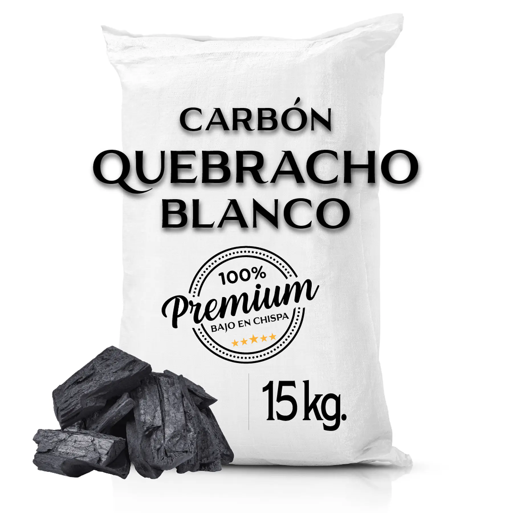 Carbón Quebracho Blanco Premium 15 Kg. Aprox.