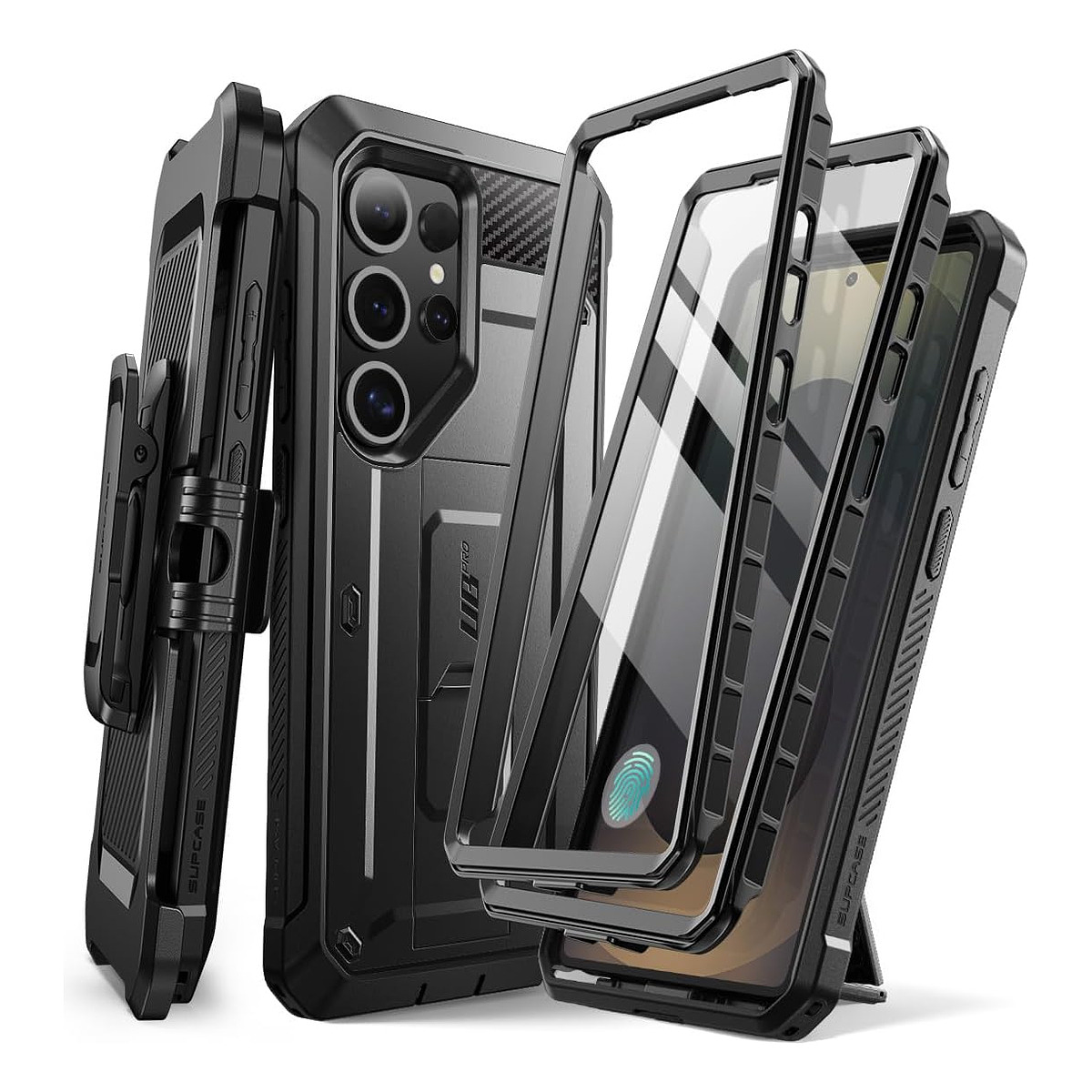 Case Supcase Ub Pro 360° Para Galaxy S25 Ultra Black + Mica