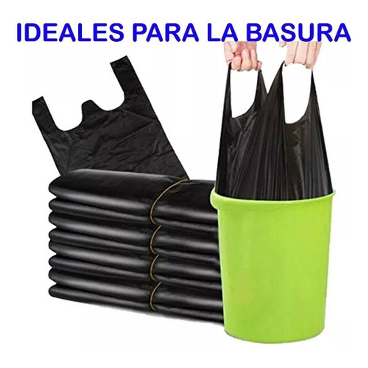 100 Bolsas Plásticas Tipo Camiseta - 60x70 - Todo Uso - Colo | EMPAK2