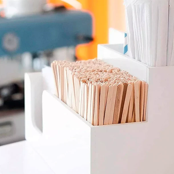 Revolvedor de Madera 18 cm - Paquete de 100 Unidades | EMPAK2