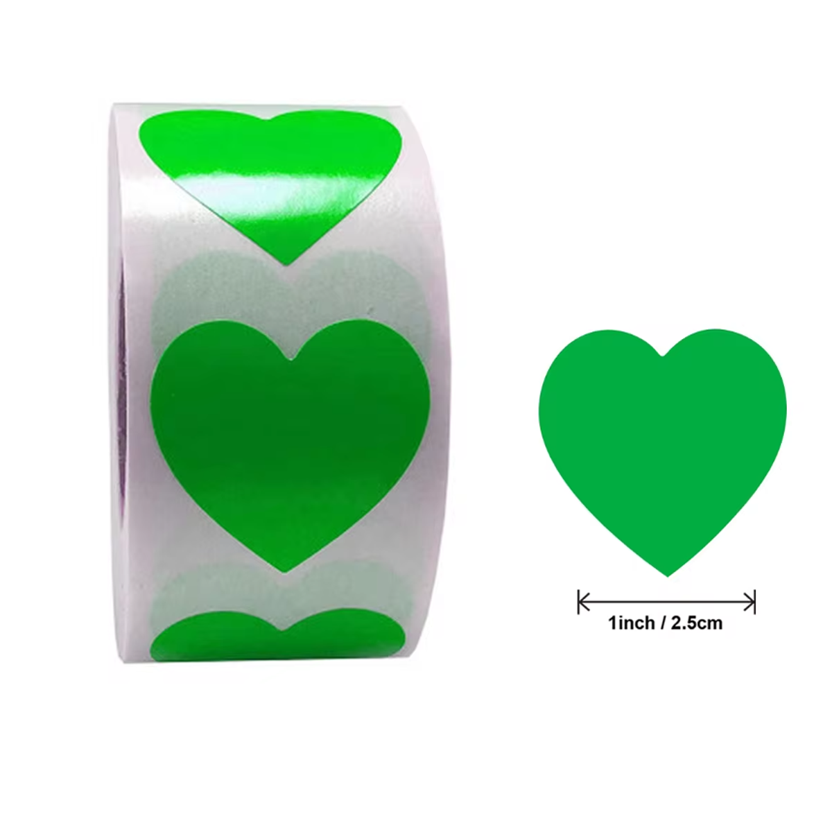 50 Stickers - Corazon 05 Verde | EMPAK2