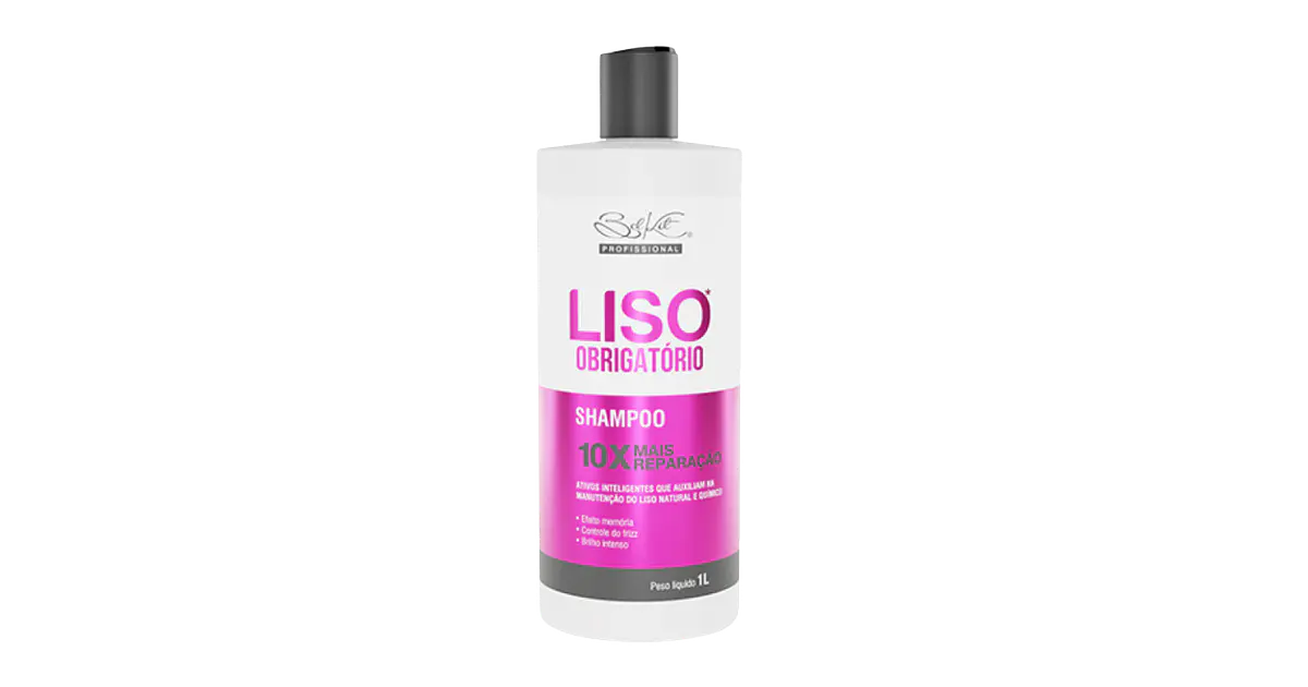 Liso Obrigatorio Shampoo 1 Lt- Limpieza que prepara y alisa