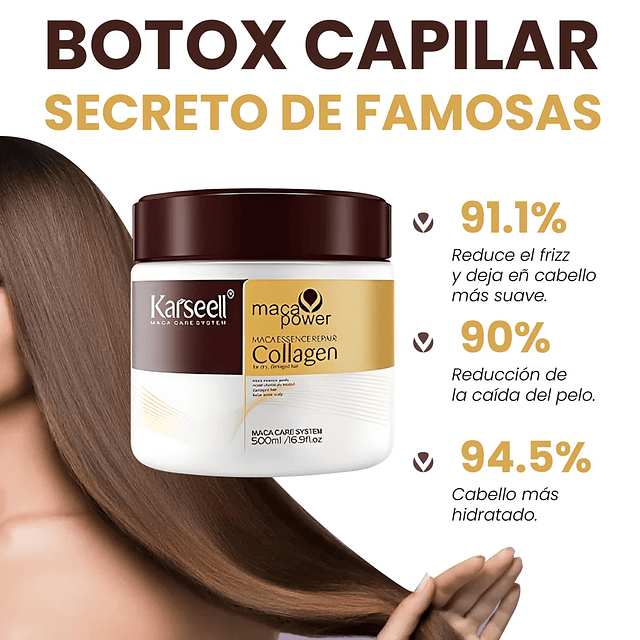 Kit Crema Karseell 500ml + Gotas + Envío Gratis