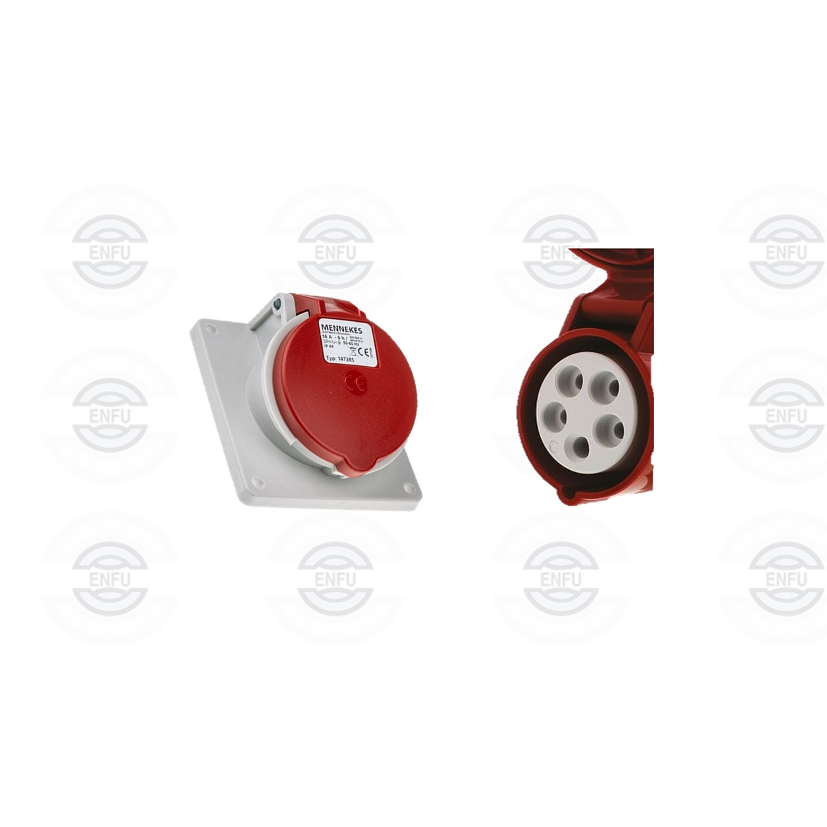 Enchufe Hembra industrial embutida 3p+N+T 16A