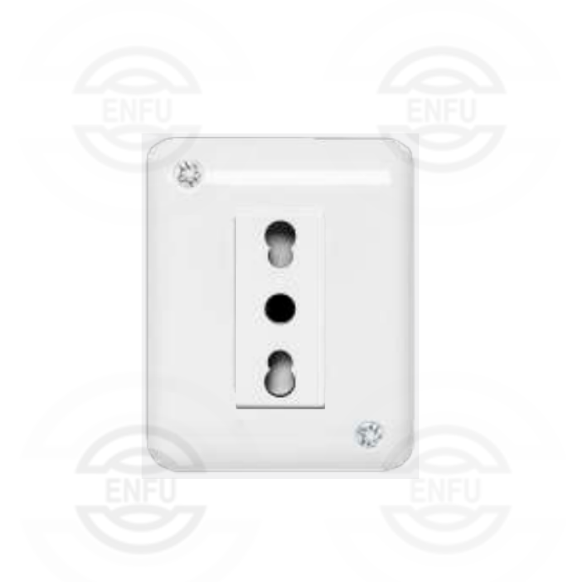 Tomacorriente simple bipaso 10A/16A blanco sobrepuesto ar...