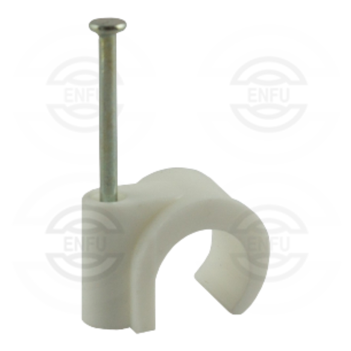 Grampa cordón 8 a 10mm blanco Bolsa de 100 unidades MEC