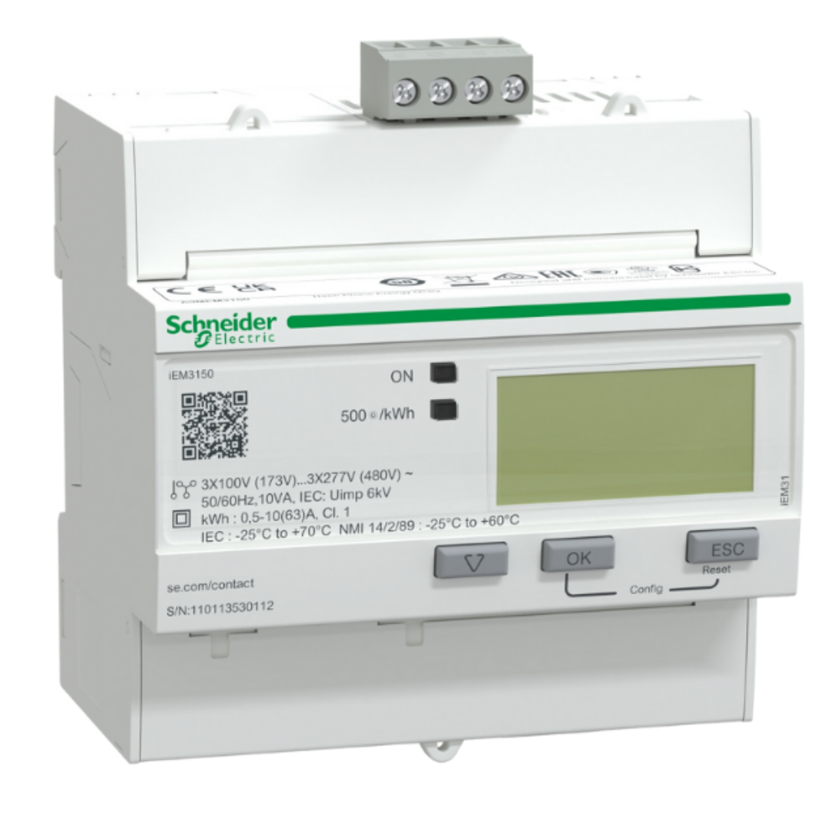 Contador trifásico kWh 63A Modbus equipo de medida iEM3000