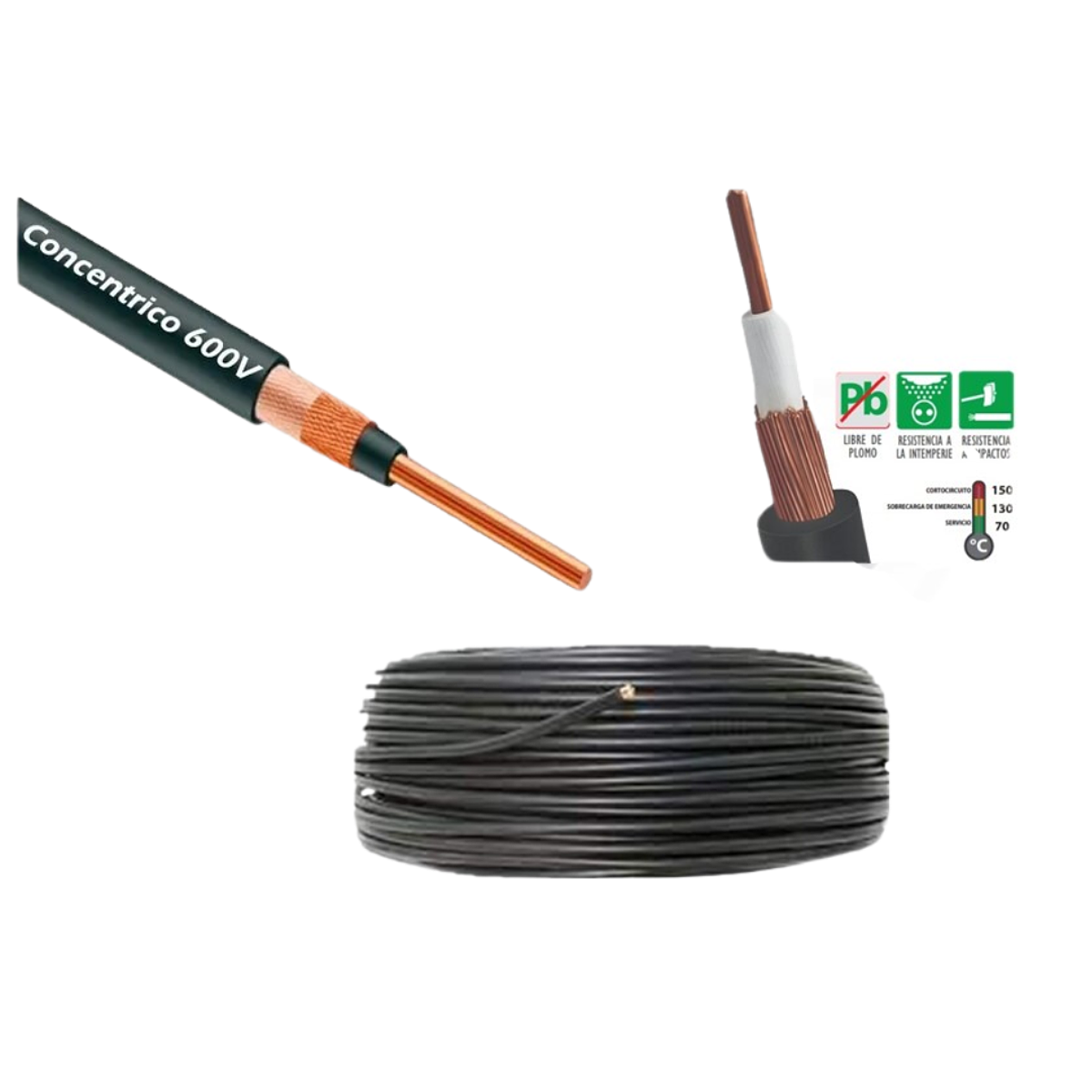 Alambre Concéntrico 2x4 mm2