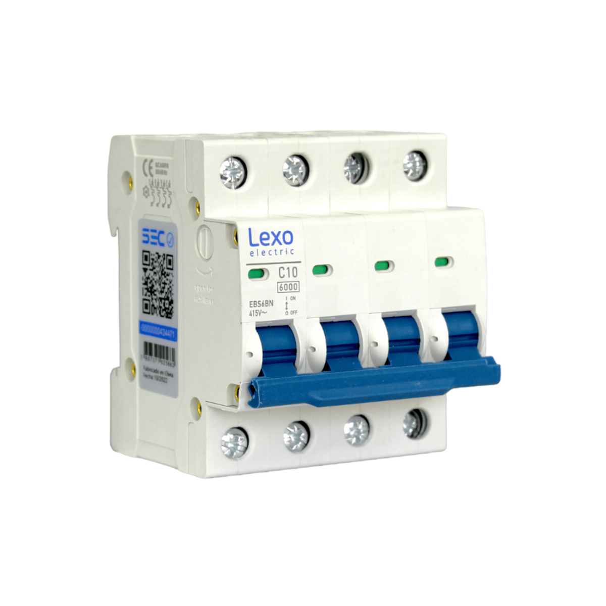 Interruptor Automático 4x10A CURVA C LEXO 6K