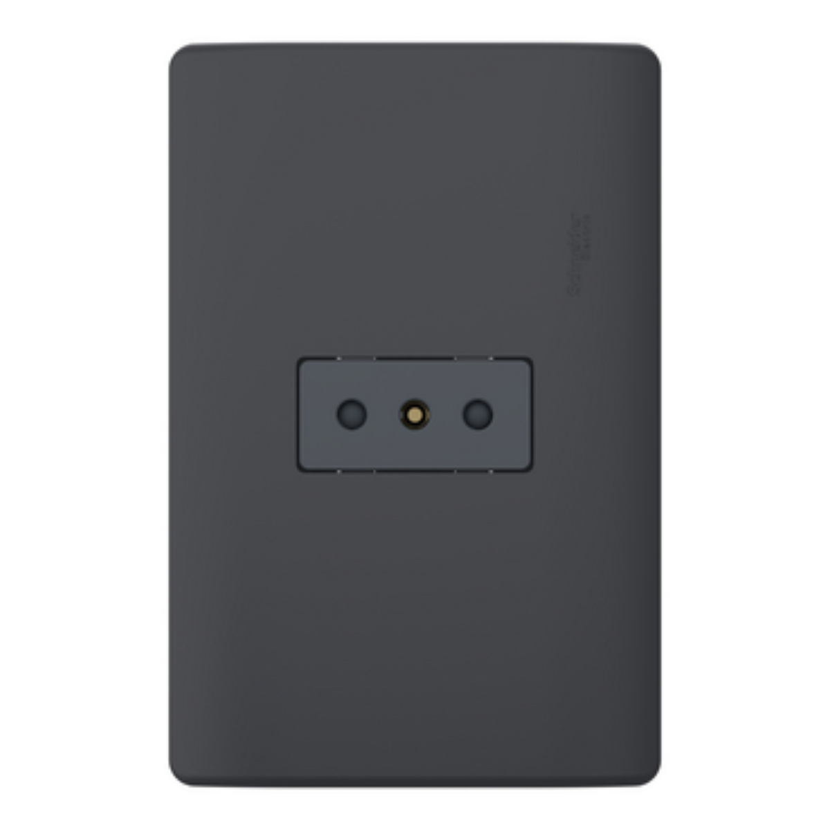 Enchufe simple 10A 2p+T negro emb. Genesis Black Schneider