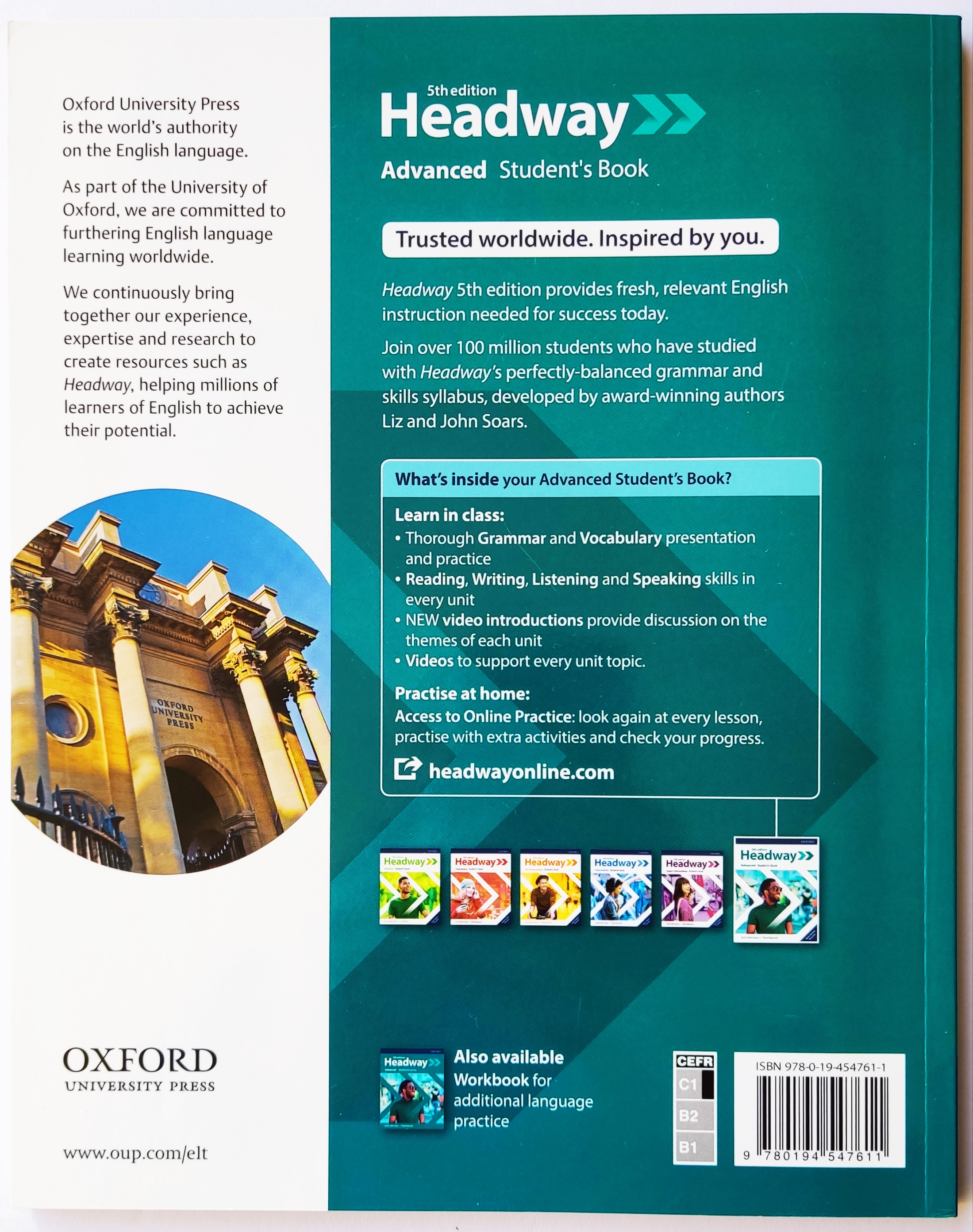 Libro Headway Advanced Student's Book 5th edition