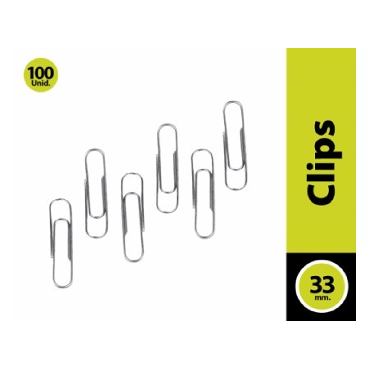CLIP METALICO 33MM 100UND SELLOFFICE