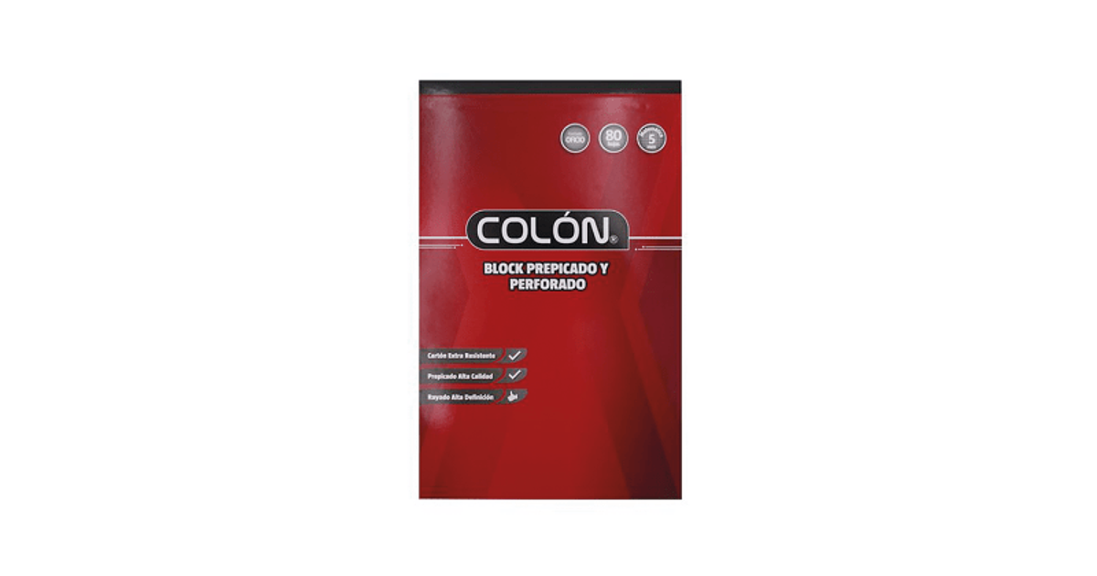 BLOCK PREPICADO COLÓN OFICIO PERFORADO M5