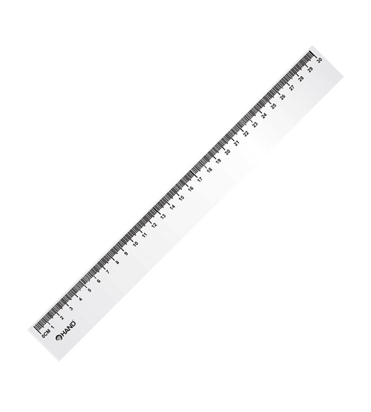 REGLA HAND TRANSPARENTE 30 CM