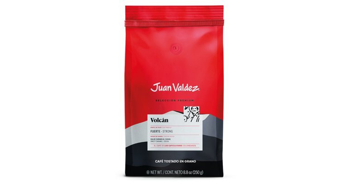 CAFÉ GRANO ENTERO JUAN VALDEZ VOLCÁN FUERTE 250 G
