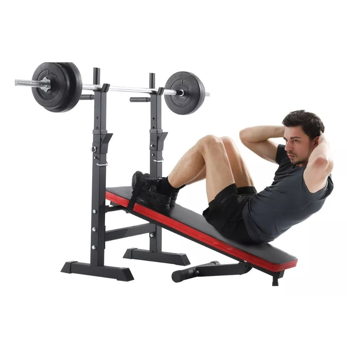 Banca Ajustable Multifuncional 3 En 1 Pecho, Brazos, Abs