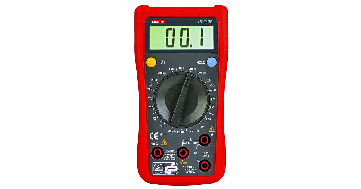 Tester digital, 15 funciones, 250V, UT132B