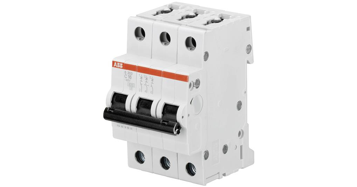 Interruptor 3Px63A 10/15kA curva C, S203M-C63