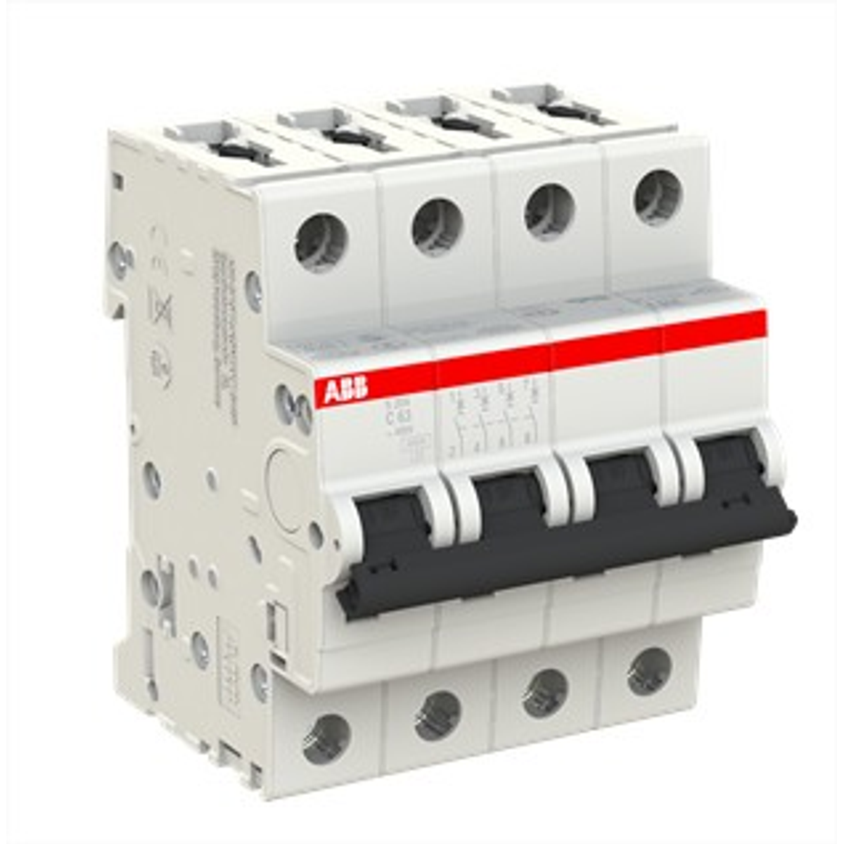 Interruptor 4Px63A 6/10kA curva C, S204-C63