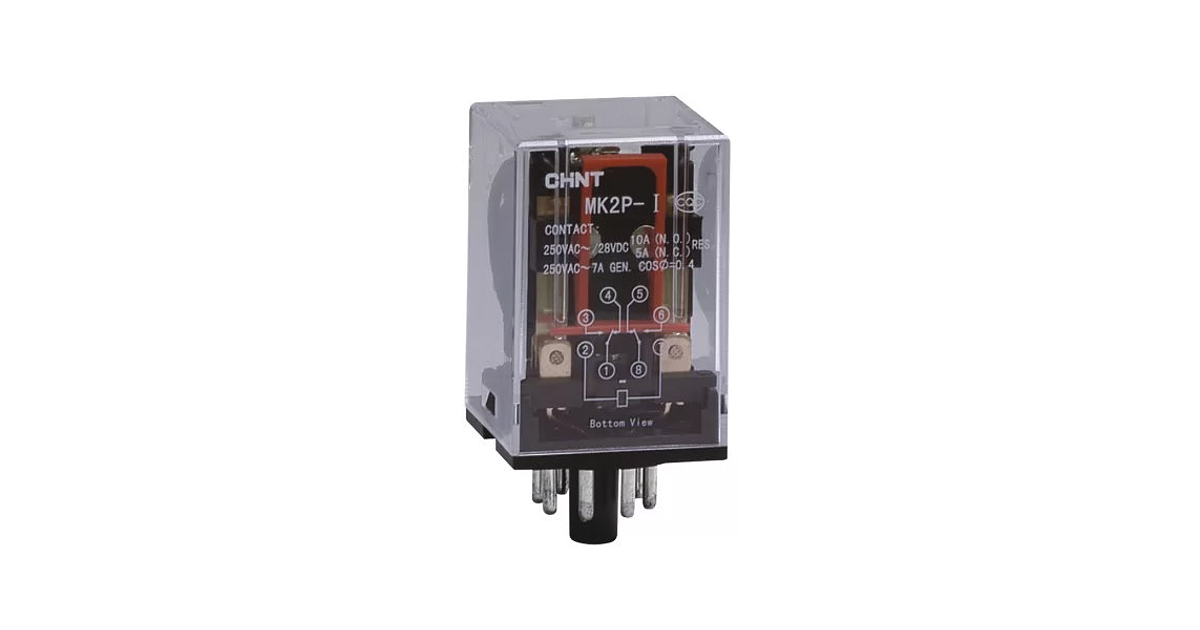 Rele encapsulado MK-2P-24Vac, 24V, 2 NA/NC, 10A, octal