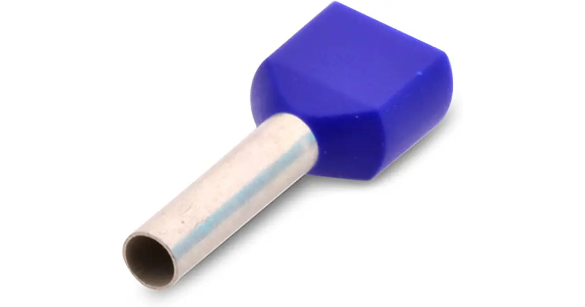Ferrule aislado doble 2.5mm² azul (100 Unid)