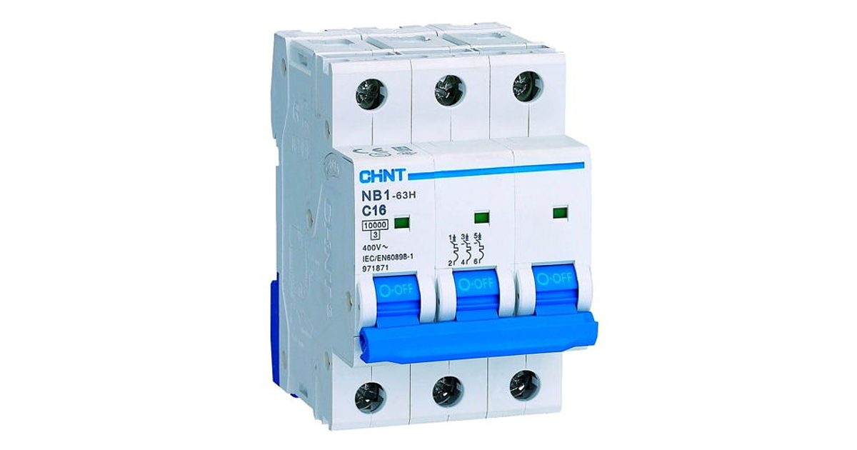 Interruptor Industrial curva C 3Px50A, 10kA IEC60947-2