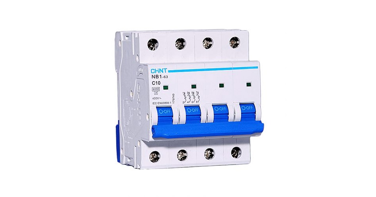 Interruptor Industrial curva C 4Px40A, 10kA IEC60947-2