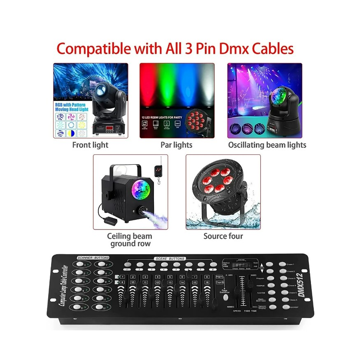 Controlador Dmx 512 Consola Mesa Iluminación 192 Canles