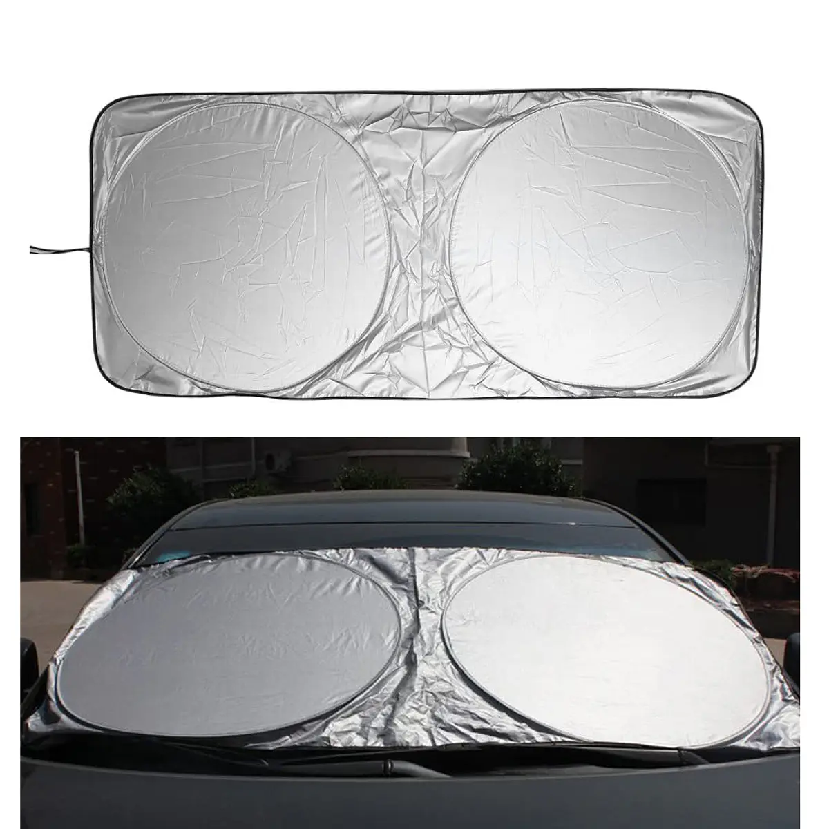Cubre Parabrisas Auto, Parasol Con Protección Uv Compactable