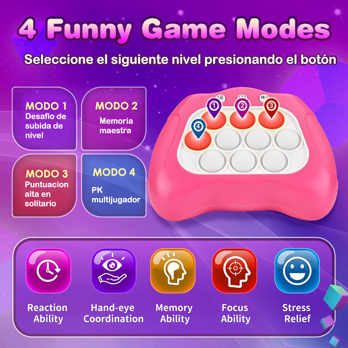 Juego Pop It Electrónico Sensoriales Para Niños Antiestres
