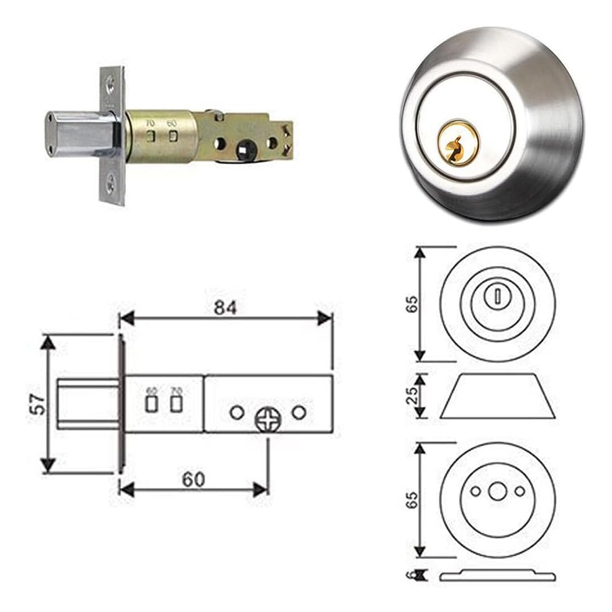 Cerradura chapa De Seguridad para Puertas