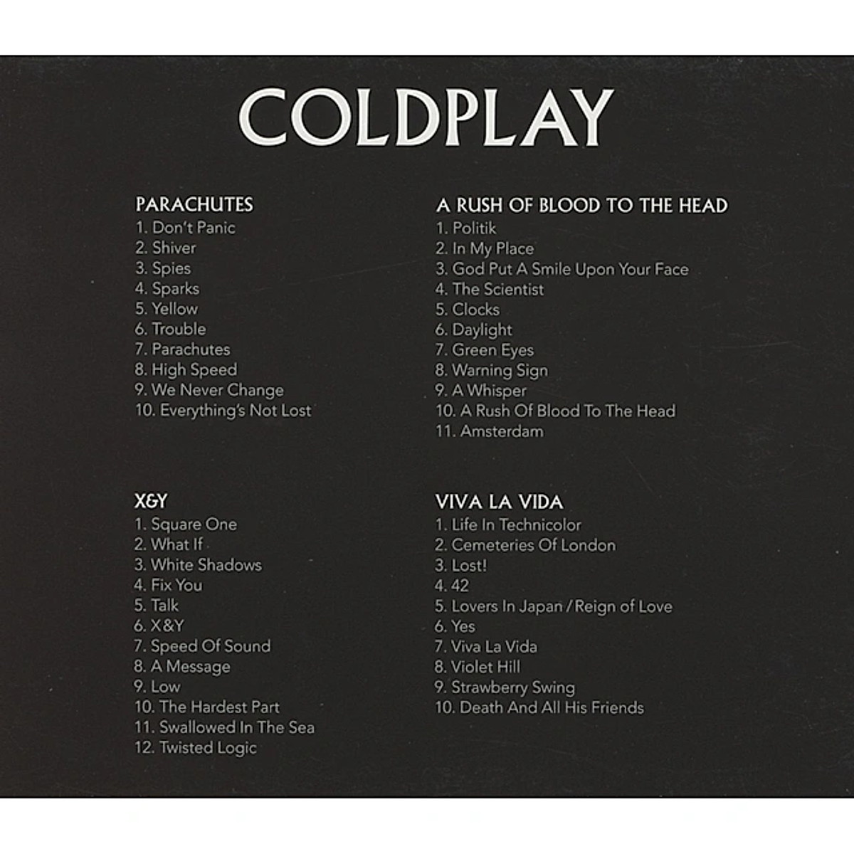 Coldplay - 4CD Catalogue Set (4 CDs)