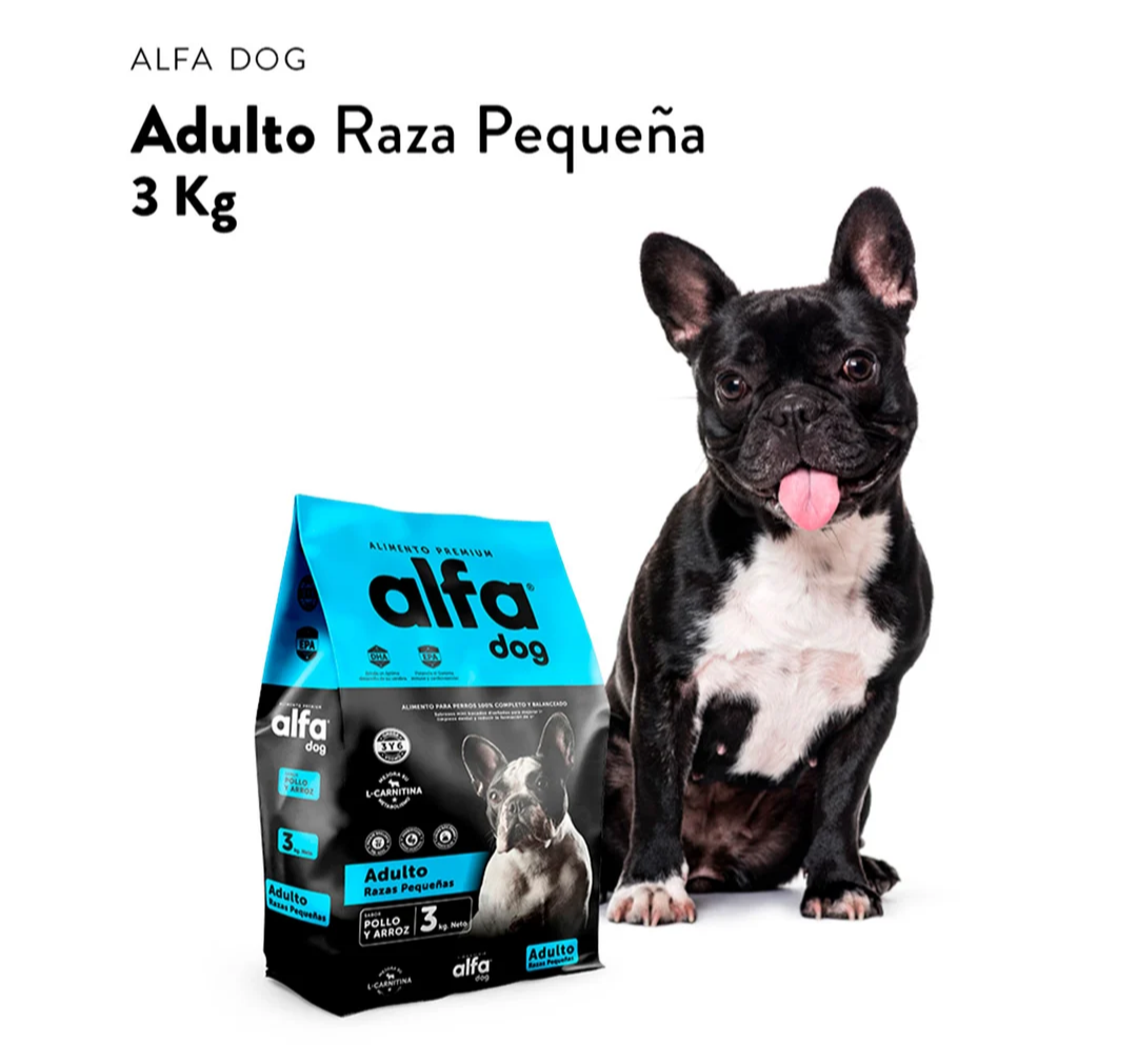 Alfa Dog Premiun Perro Adulto Raza Pequeña 3 kg.