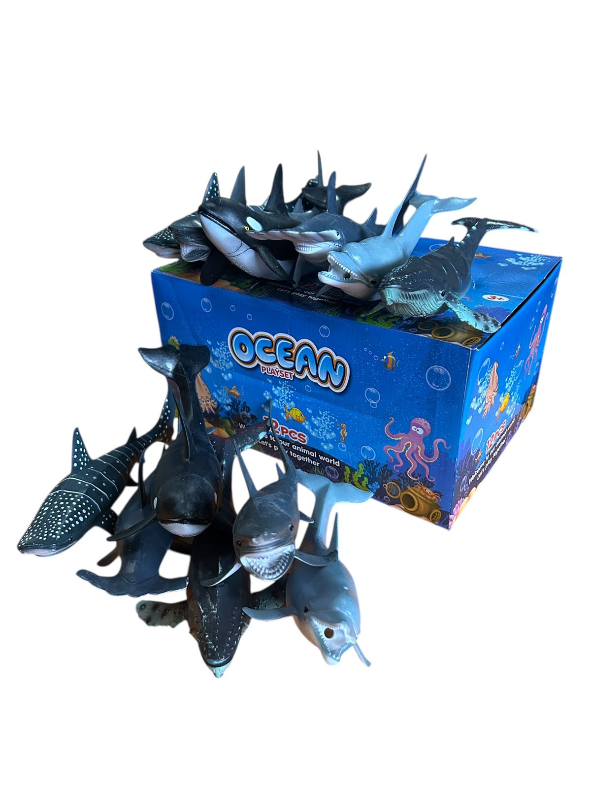 Caja Animales Del Mar 12 Piezas