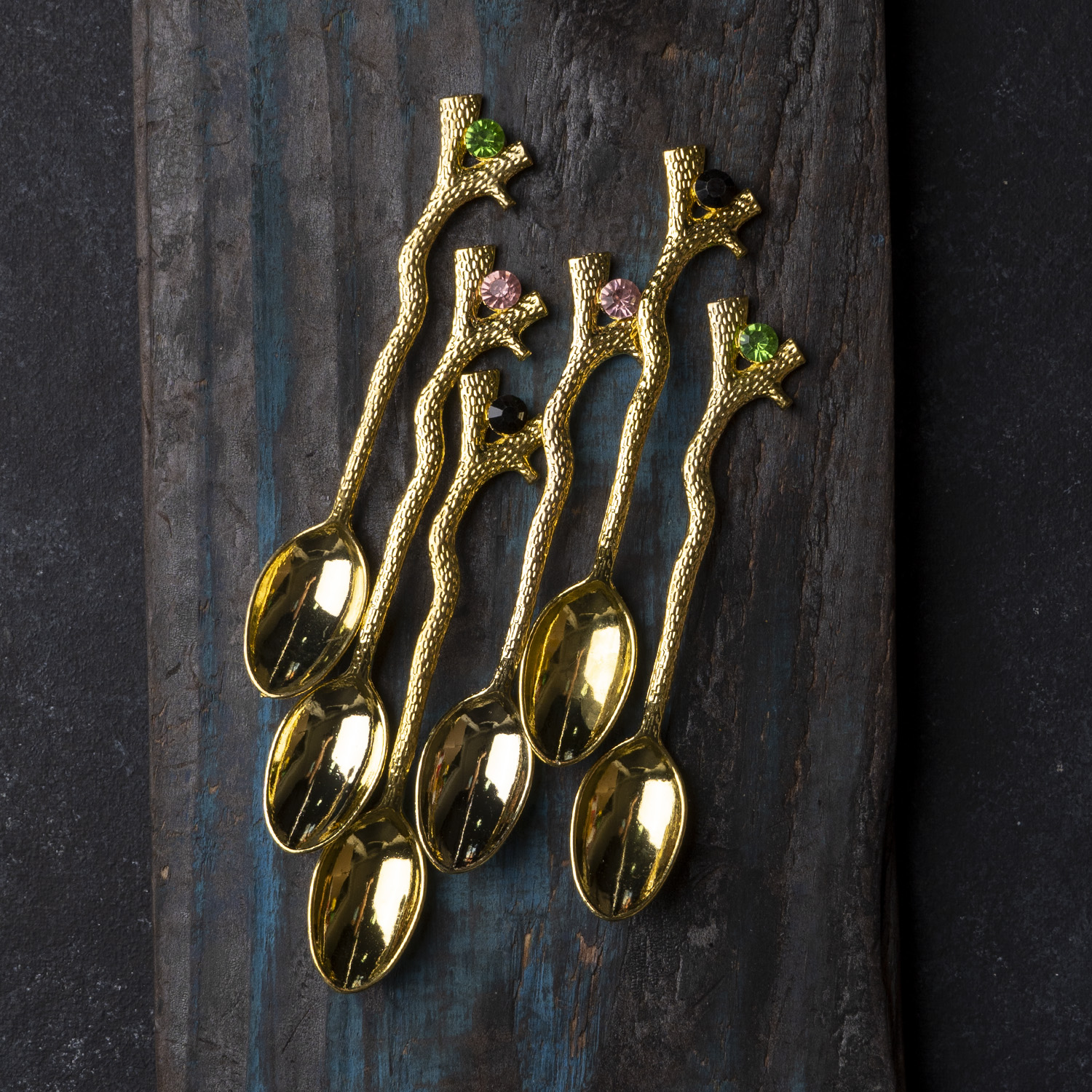 Set 6 piezas de cuchara dorada