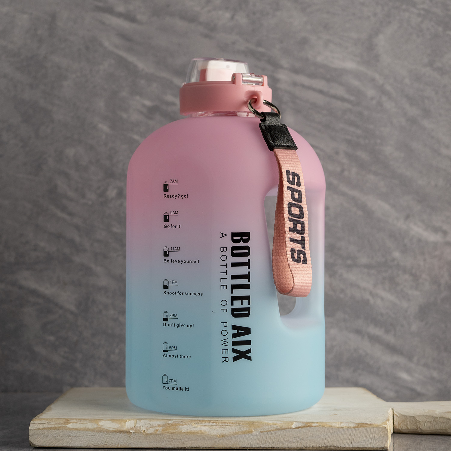 Botella Sports rosada y celeste 2200mL