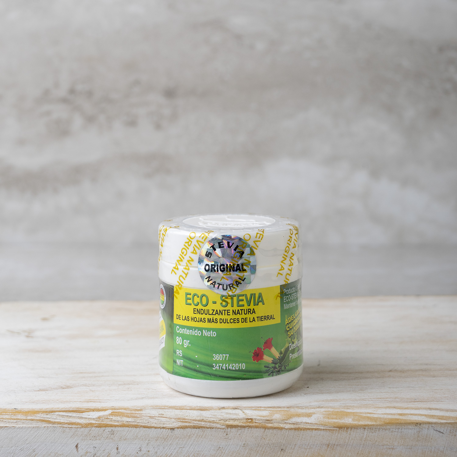 Endulzante natural de stevia 80gr