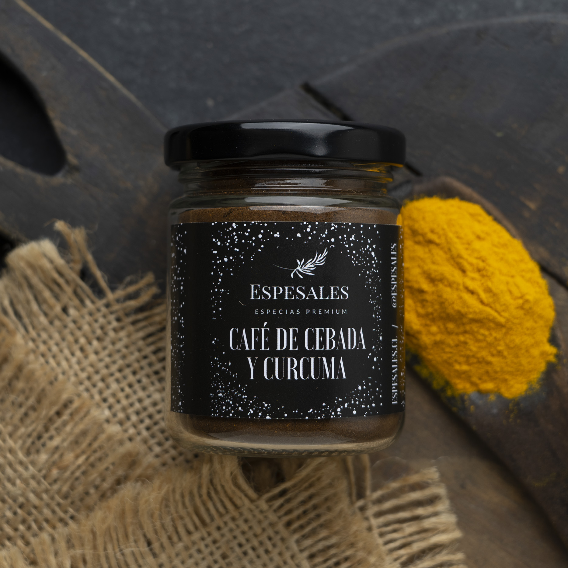 Café de cebada a la curcuma